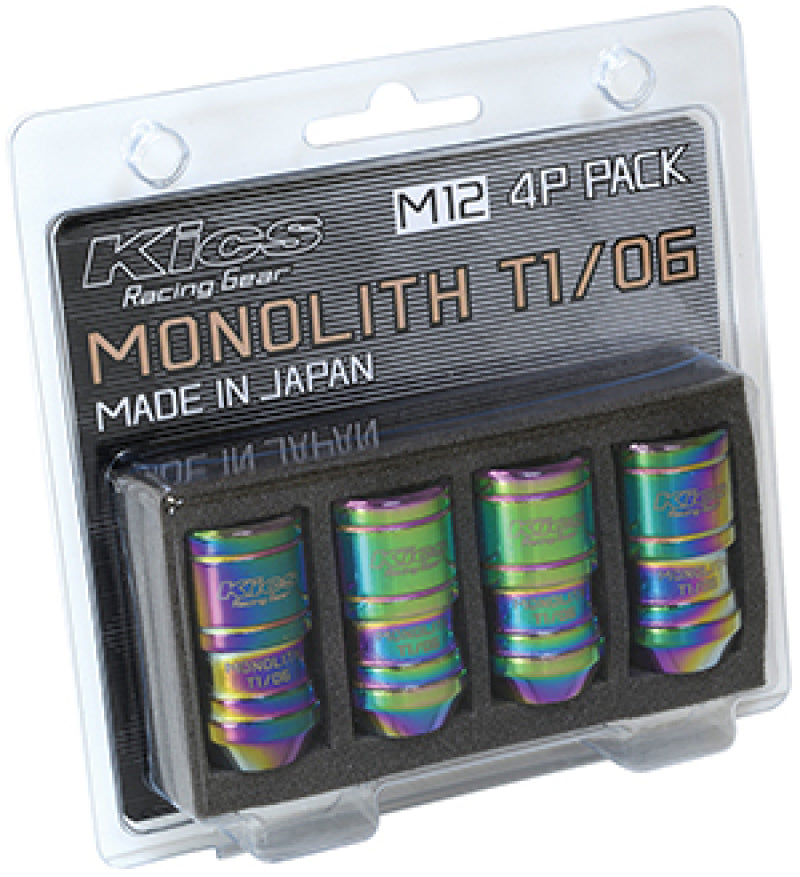 Project Kics Lug Nut Set [Monolith T1/06 - 4 PCS - Neo Chrome] M12X1.5