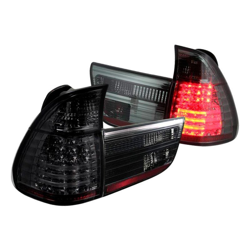 Spyder LED Tail Lights BMW X5 E53 (2000-2006) Black / Red Clear / Smok ...