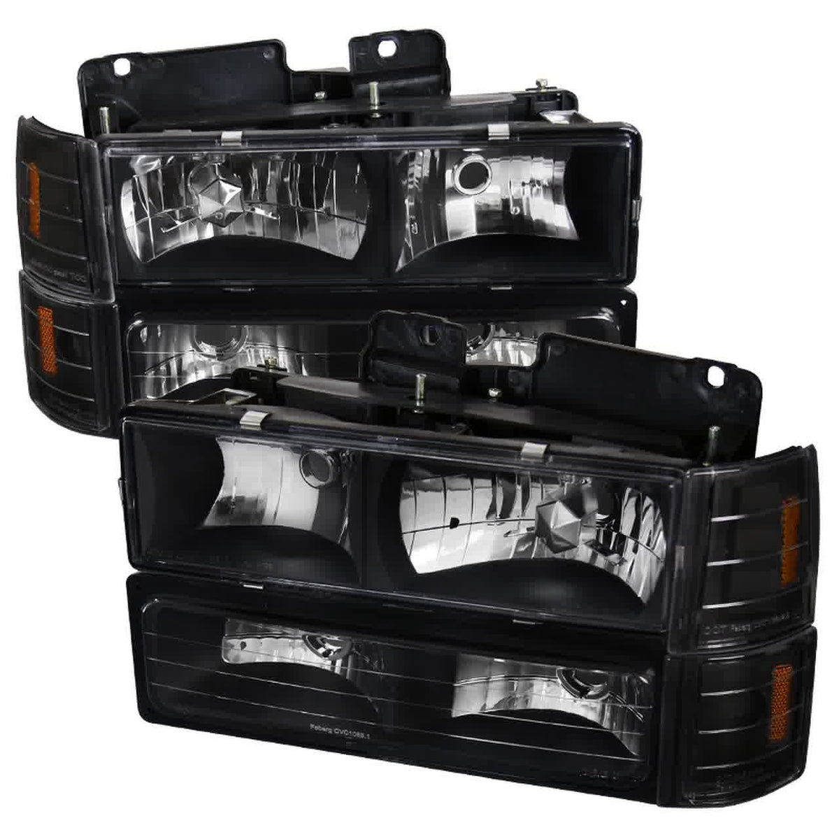 Spec-D OEM Replacement Headlights GMC Sierra / Yukon (94-98) Matte Bla