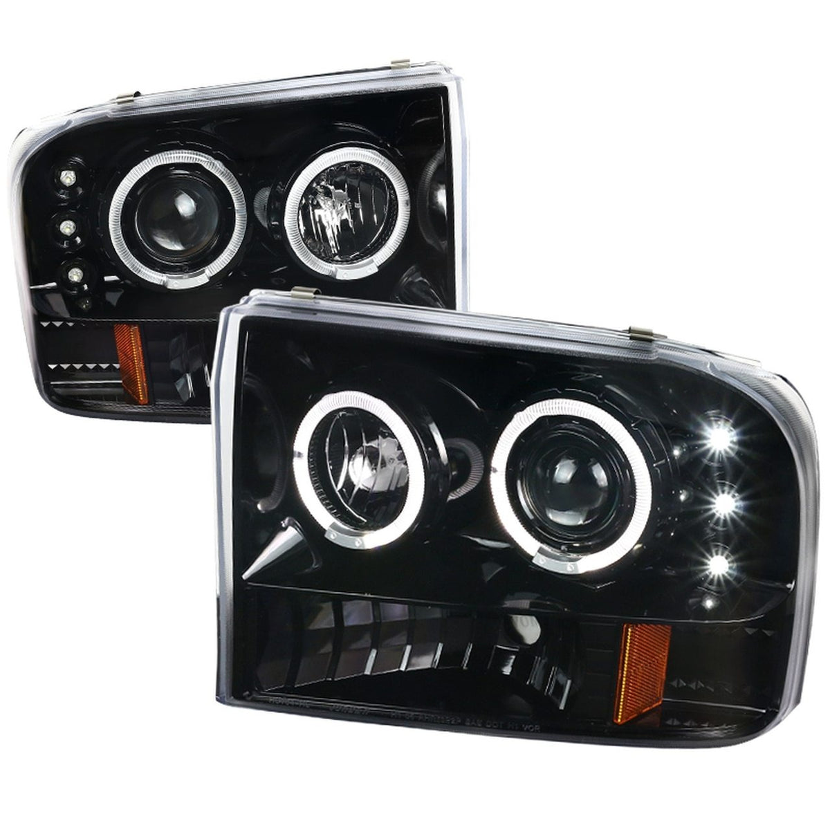 Spec-D Projector Headlights Ford Excursion (00-04) Halo LED - Black or
