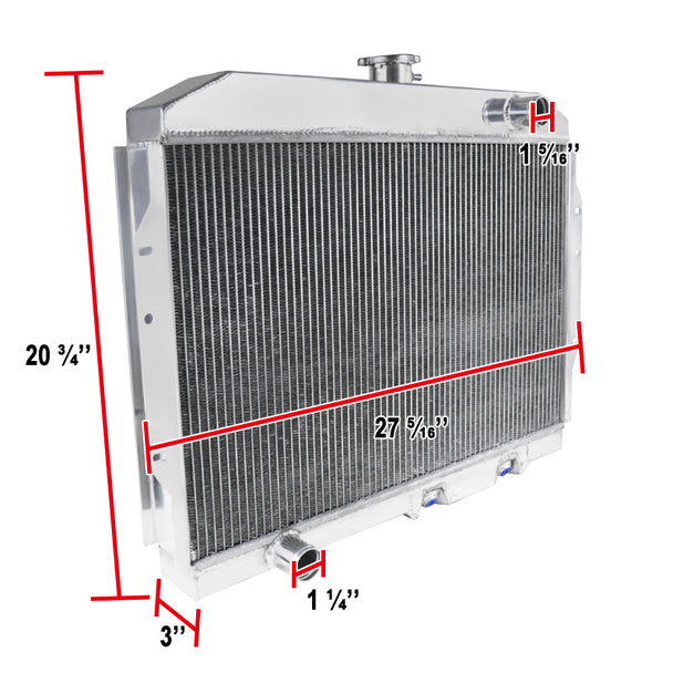 Spec-D Aluminum Radiator AMC (1968-1974) Triple Row Core