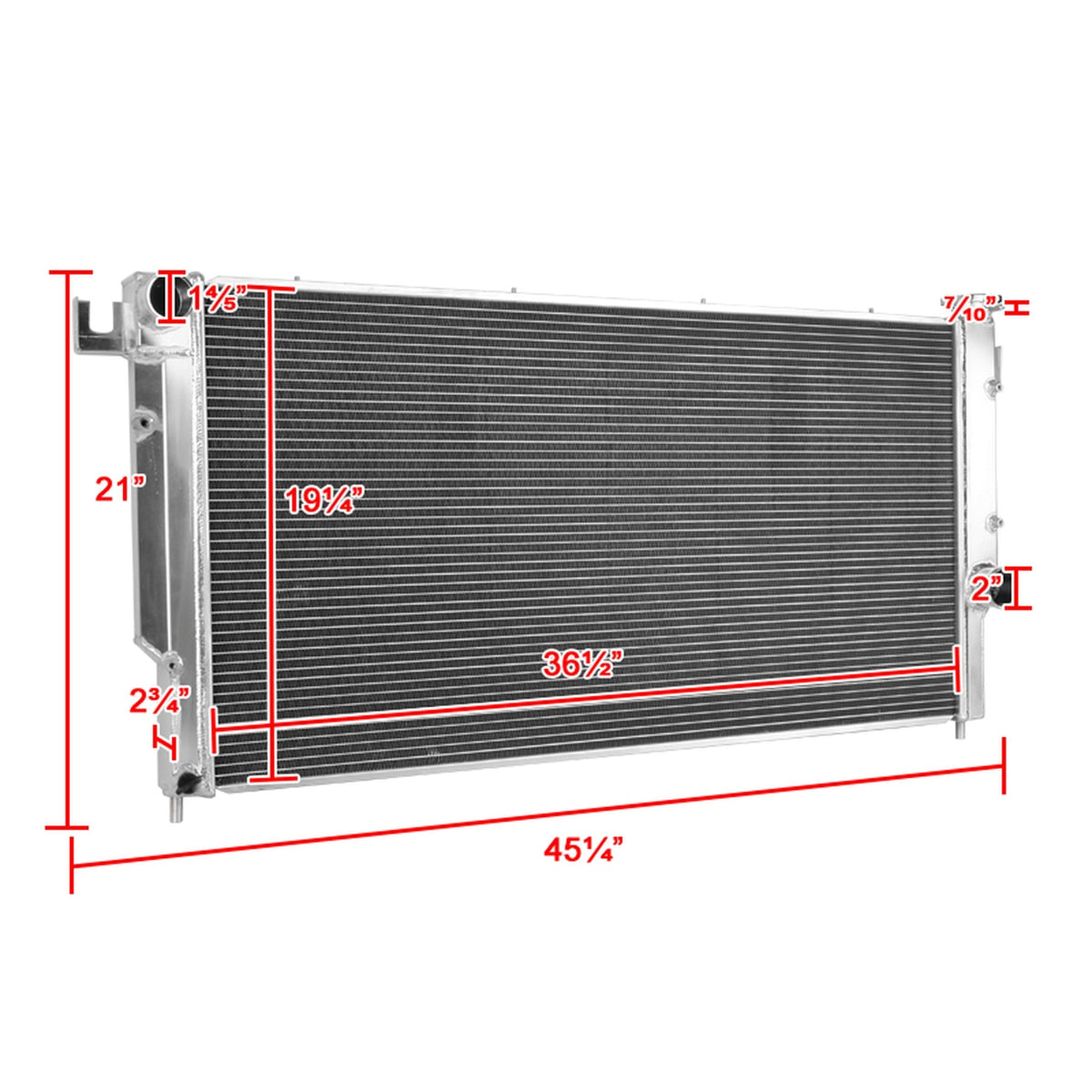 Spec-D Aluminum Radiator Dodge Ram 2500/3500 Diesel 5.9 (94-02) Triple