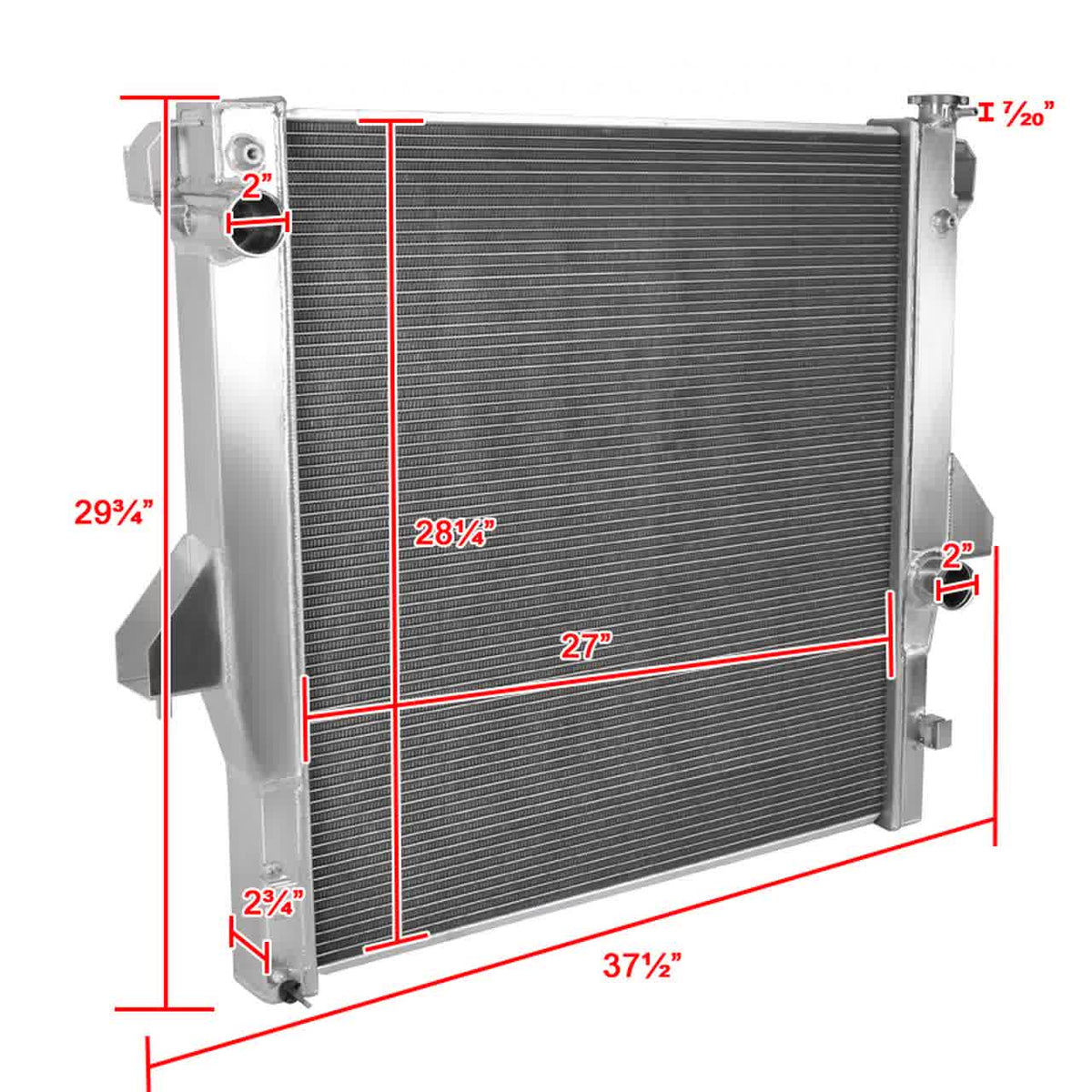 Spec-D Aluminum Radiator Dodge Ram 2500/3500 5.9L/6.7L Cummins (03-09)
