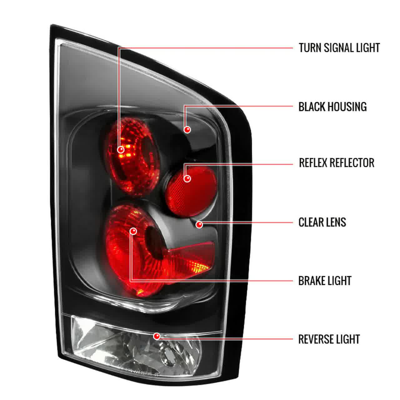 Spec-D Tail Lights Nissan Armada (2005-2015) [Altezza Style] Black or