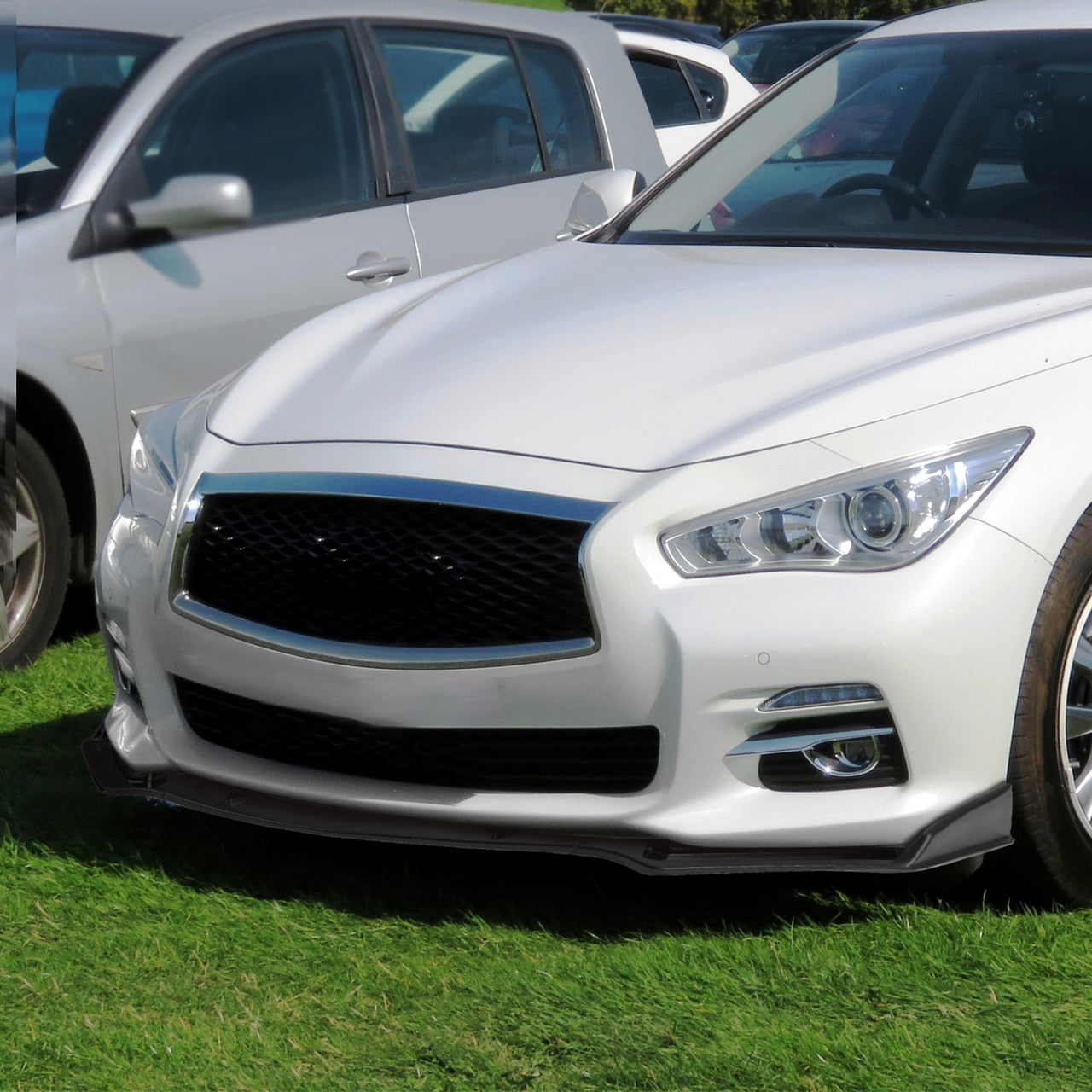 Spec-D Front Bumper Lip Infiniti Q50 (2014-2018) 3 Piece - Matte or Gl ...