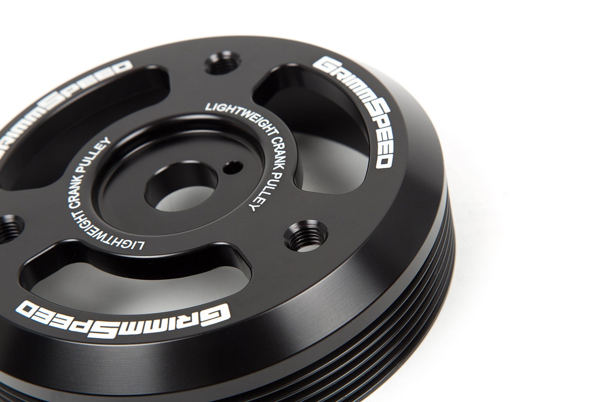 GrimmSpeed Lightweight Crank Pulley Subaru WRX (15-18) - Black / Red