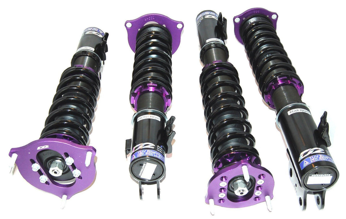 D2 Racing RS Coilovers Mazda RX7 FC (1986-1991) w/ Front Camber Plates