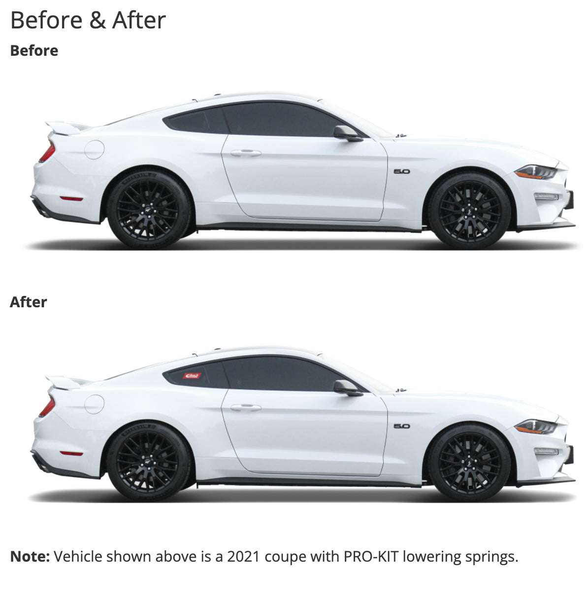 Eibach Pro Kit Lowering Springs Ford Mustang GT Coupe (2015-2023) 3514 ...