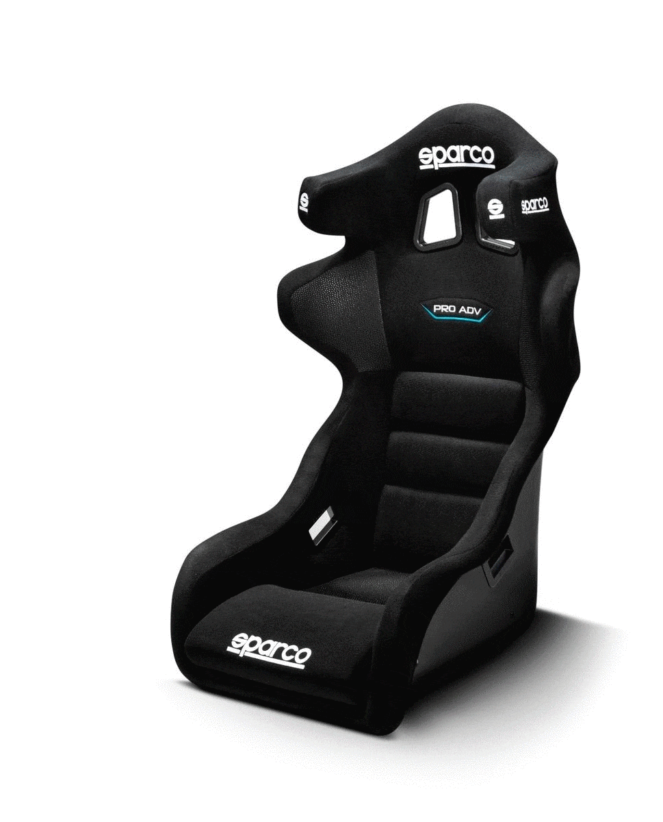 SPARCO Pro ADV QRT Competition Racing Seats (Black) Fiberglass- 008017