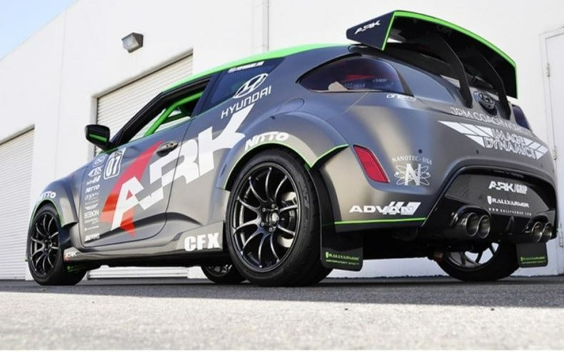 ARK C-FX Rear Wide Over Fenders Hyundai Veloster (2012-2017) [Fibergla ...