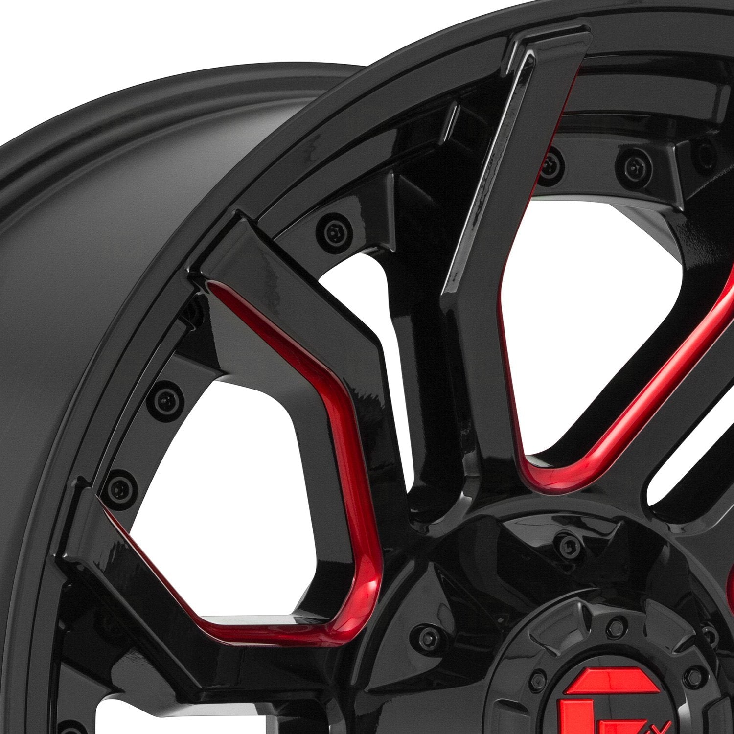 Fuel Rage 1PC Wheels (24x12 8x170 ET -44) Gloss Black / Gloss Black w/