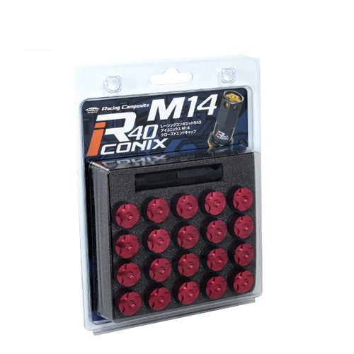 Project Kics Lug Nut Cap Set [R40 Iconix M14 - 20 Pcs - 14X1.25 or 14X