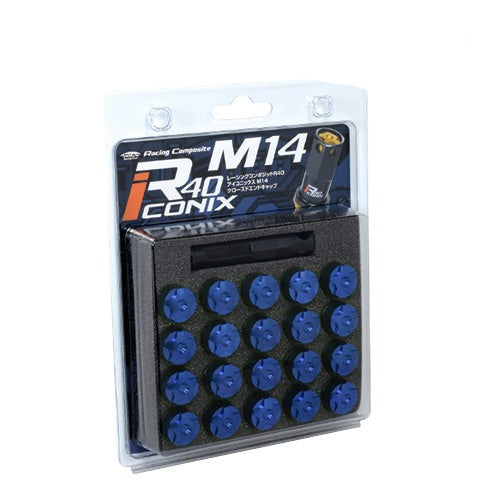 Project Kics Lug Nut Cap Set [R40 Iconix M14 - 20 Pcs - 14X1.25 or 14X