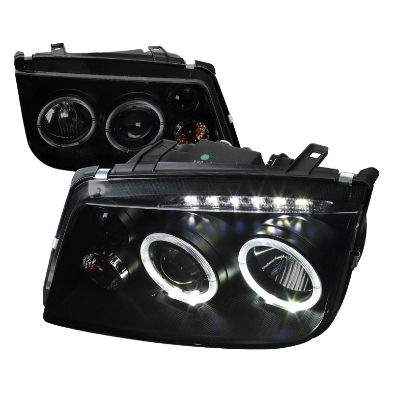 Spec-D Projector Headlights VW Jetta MK4 (99-05) w/ LED Halo - Black o