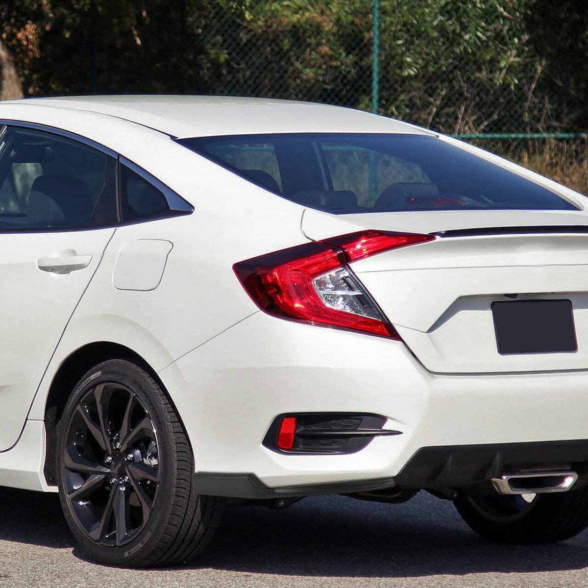 Spec-D Rear Diffuser Honda Civic Sedan (2016-2020) Bumper Lip Fins