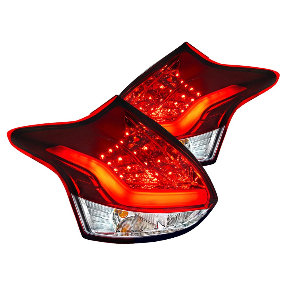 Spec-D LED Tail Lights Ford Focus Hatchback (2012-2014) Smoke or Red L