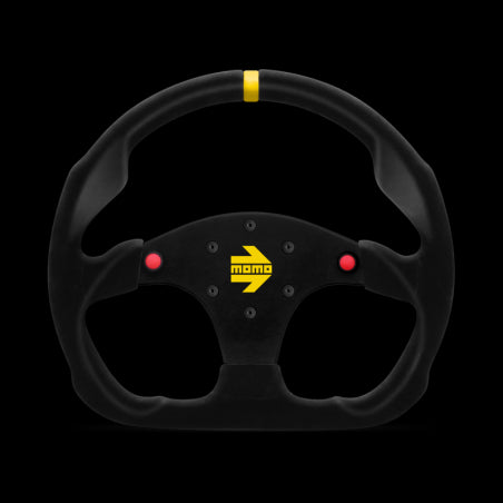 MOMO Steering Wheel ( MOD.30 - Black Suede - 320mm - Black Spokes) No
