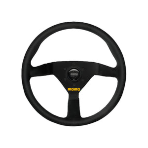 MOMO Steering Wheel (MOD.78 - Black Leather/Suede - Black Spokes) 320m ...