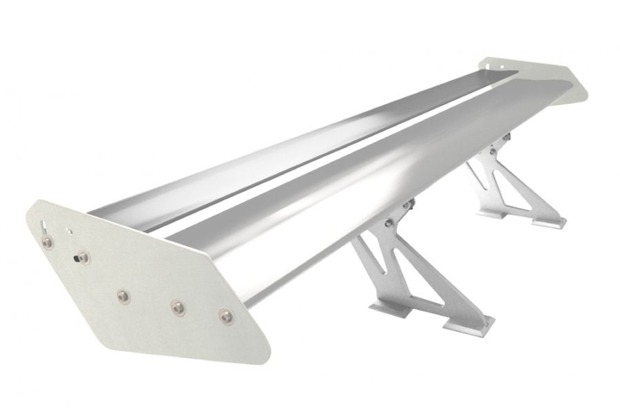 Megan Racing GT Type Aluminum Spoiler (Polished Silver / Black) GT Win
