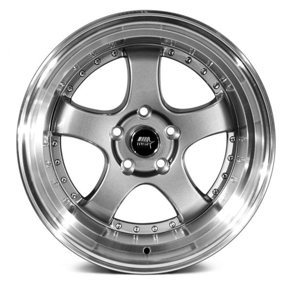 MST MT07 Wheels (18x8.5 5x114.3 +20 Offset) Gunmetal or White w/ Machi