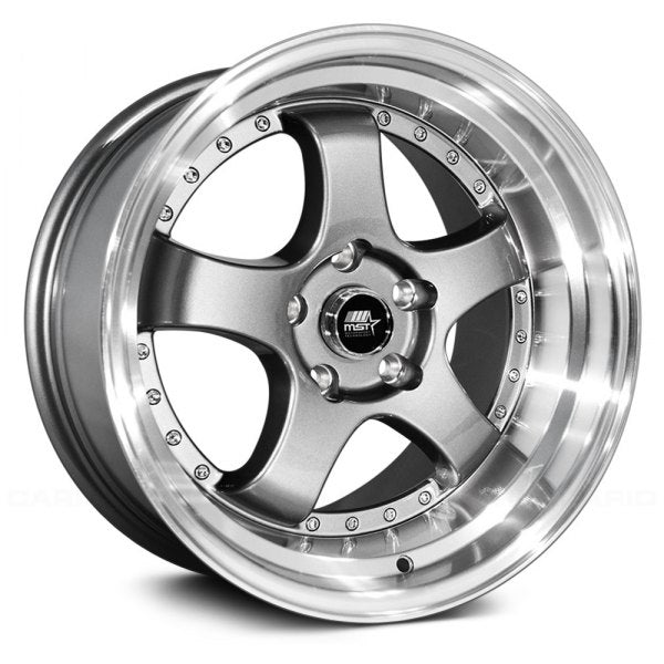 MST MT07 Wheels (18x8.5 5x114.3 +20 Offset) Gunmetal or White w/ Machi