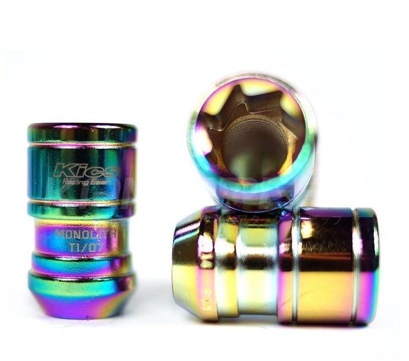 Project Kics Lug Nuts [Monolith T1/07 - 20 Piece - 14X1.5] Neochrome