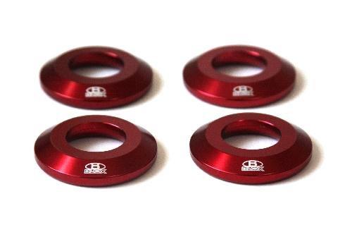BLOX Differential Mount Collars Honda S2000 - Black / Red / Silver