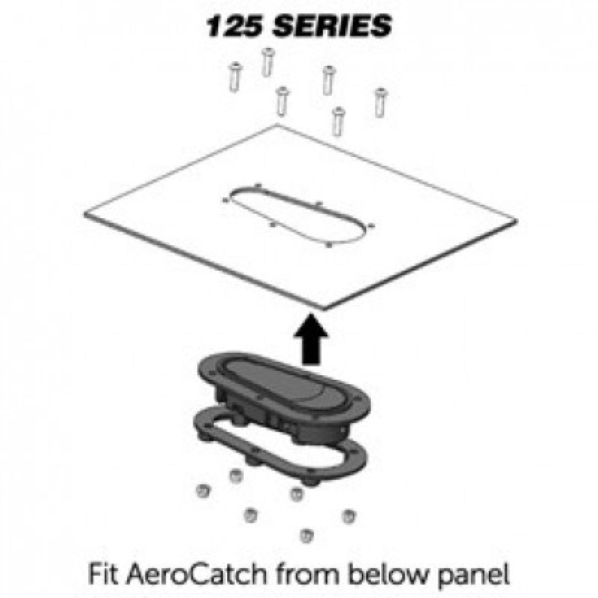 AeroCatch 125-4000 Latches (Below Panel) Xtreme Series Non-Locking Hoo