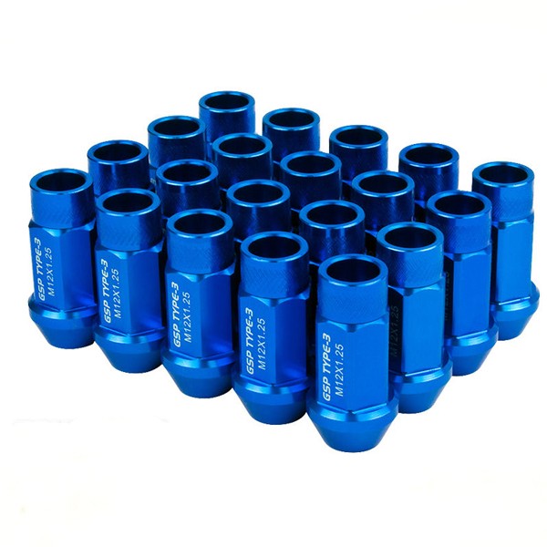Godspeed Type-3 Lug Nuts (50mm - 20 Piece - Aluminum - Open End) M12x1