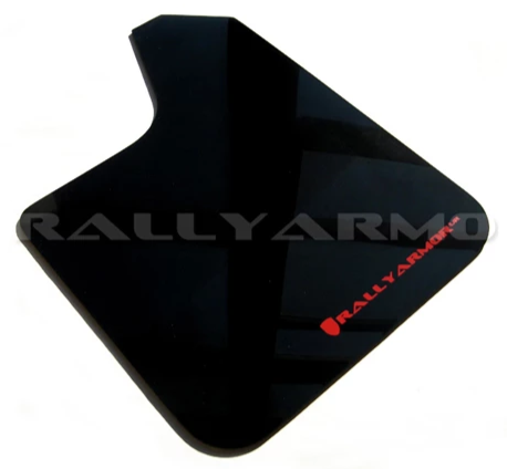 Rally Armor Universal UR Mud Flaps (12" x 15") Black / Red