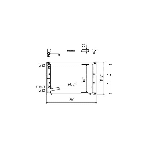 Koyo Radiator Acura Integra K-Swap crossflow (1994-2001) Aluminum V081